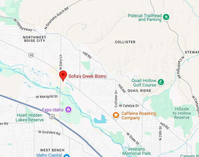 16. sofia's greek bistro map