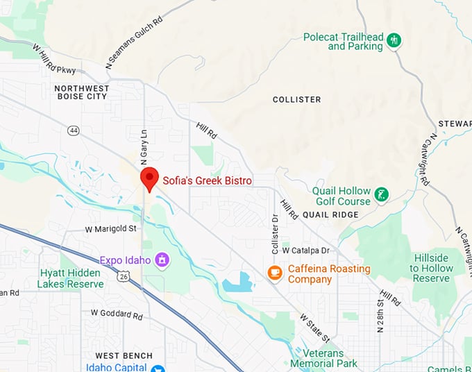 sofia's greek bistro map