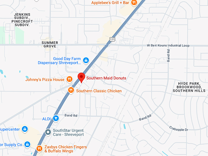 16. southern maid donuts (9359 mansfield rd) map