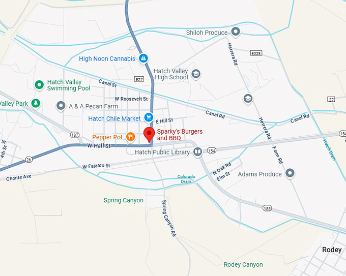 16. sparky's burgers and bbq map