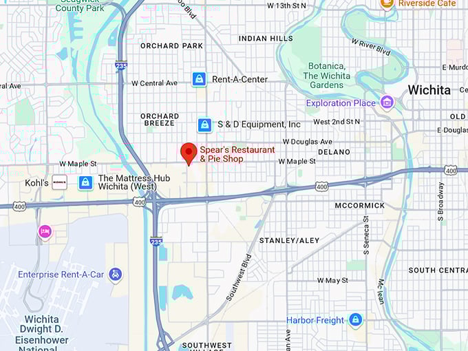 16. spear's restaurant & pie shop map