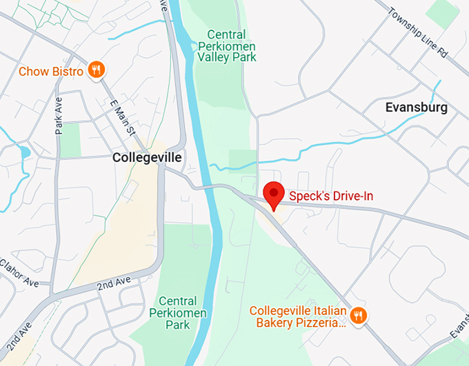 16. speck's drive in map