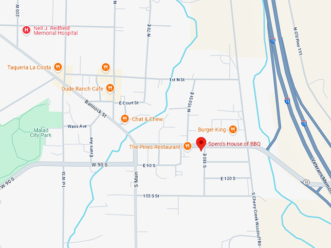 16. spero's house of bbq map