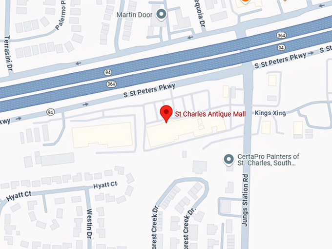 16. st charles antique mall map