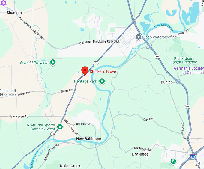 16. stricker's grove map