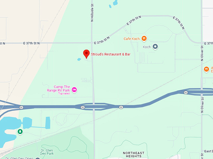 16. stroud's restaurant & bar map