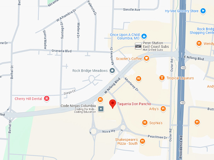 16. taqueria don pancho map