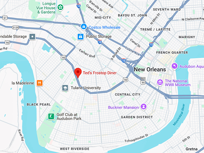 16. ted's frostop diner map