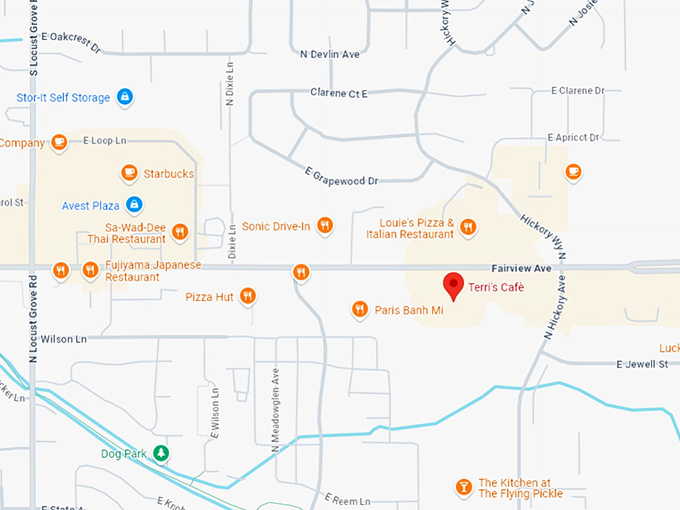 16. terri's caf&egrave; map