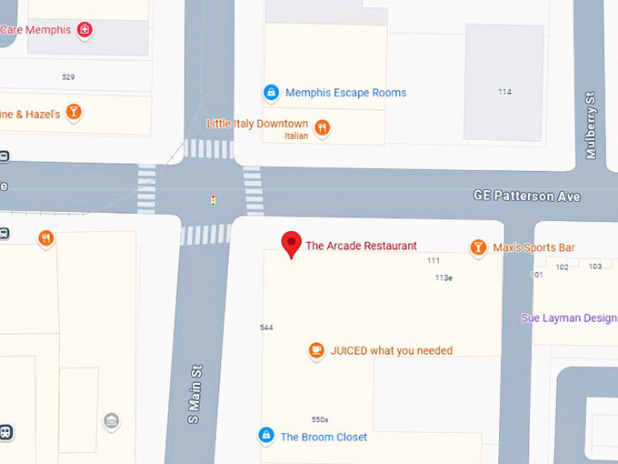 16. the arcade restaurant map