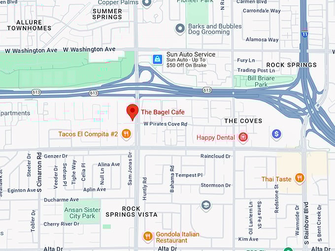 16. the bagel cafe map