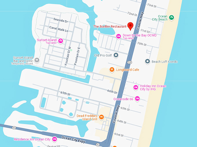 16. the bonfire restaurant map