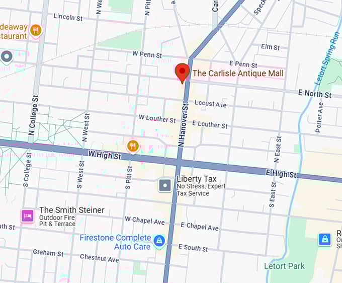 16. the carlisle antique mall map