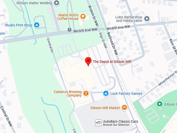 16. the depot at gibson mill map