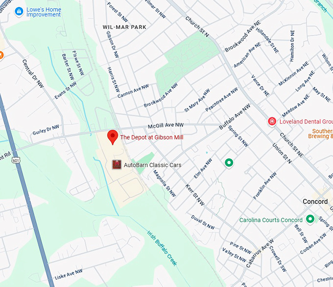 16. the depot at gibson mill map