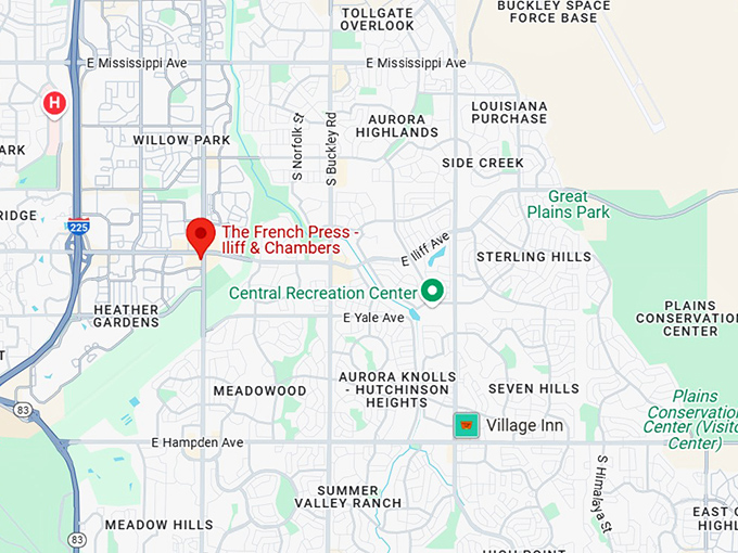 16. the french press iliff & chambers map