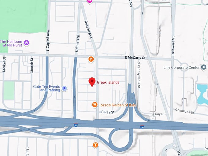 the greek island restaurant map