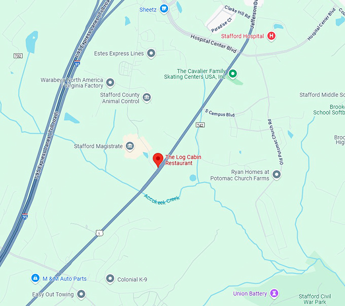 16. the log cabin restaurant map