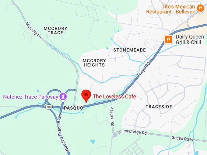 16. the loveless cafe map