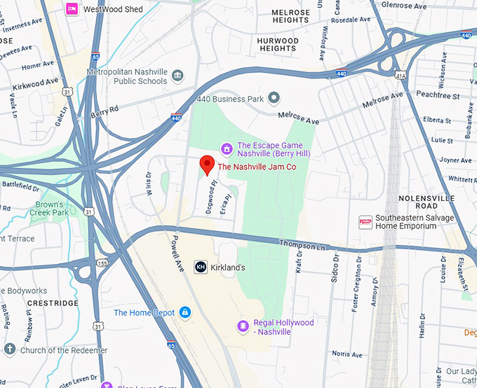 16. the nashville jam co. map