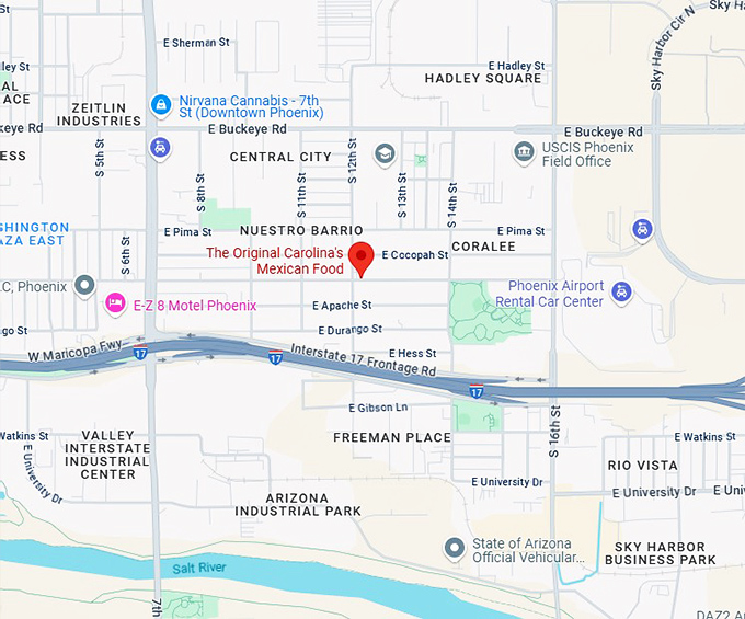 16. the original carolina's mexican food map