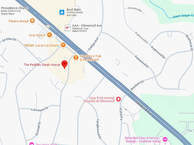 16. the peddler steak house map