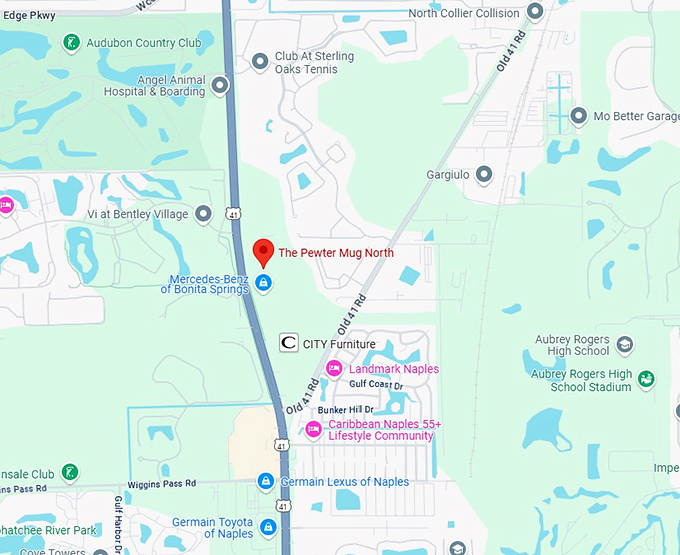 16. the pewter mug north map