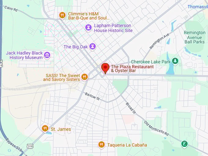 the plaza restaurant & oyster bar map