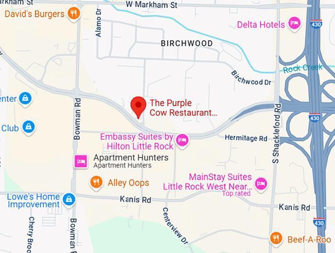 16. the purple cow restaurant (chenal parkway) map