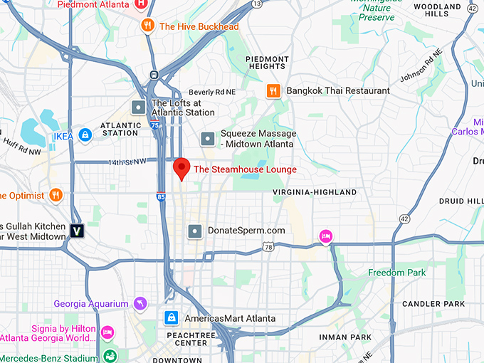 16. the steamhouse lounge map