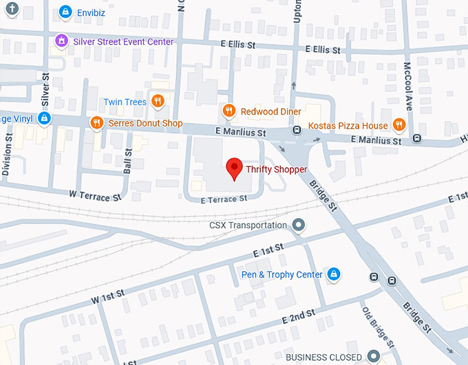 16. thrifty shopper map