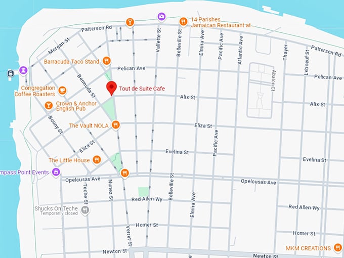 16. tout de suite cafe map