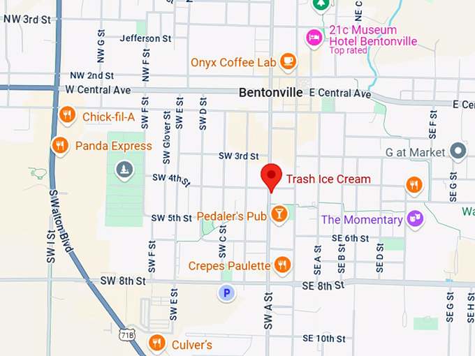 16. trash ice cream map