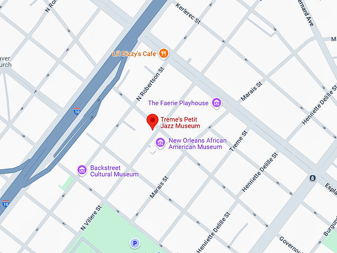 16. treme's petit jazz museum map