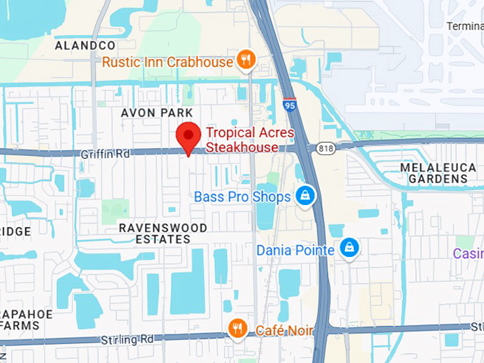 tropical acres steakhouse map