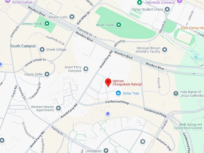 16. uptown cheapskate raleigh map