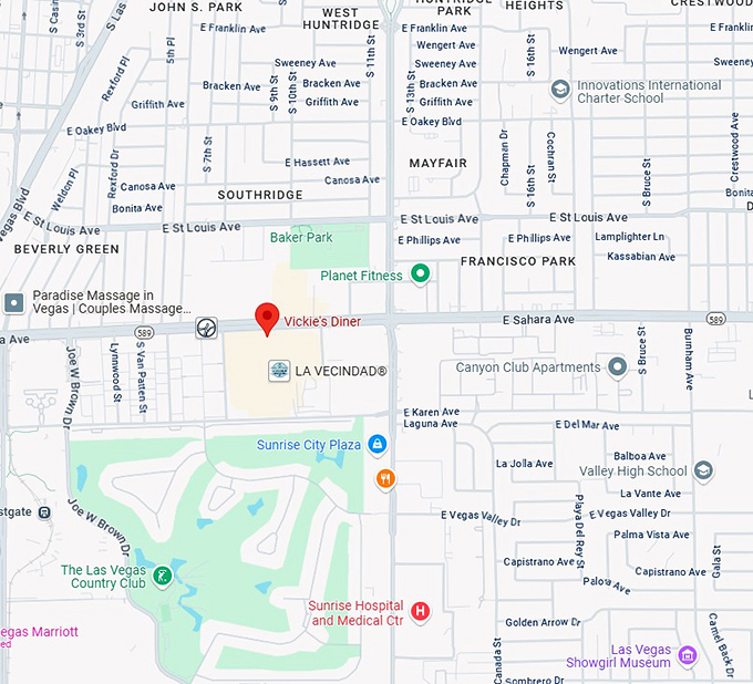 16. vickie's diner map