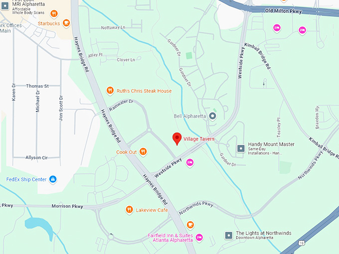 16. village tavern map