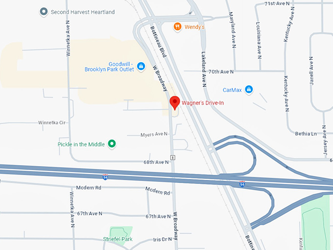 16. wagner's drive in map