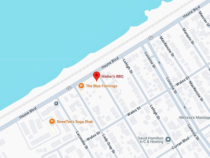 16. walker's bbq map