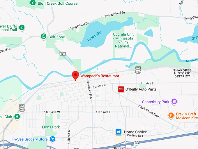 16. wampach's restaurant map