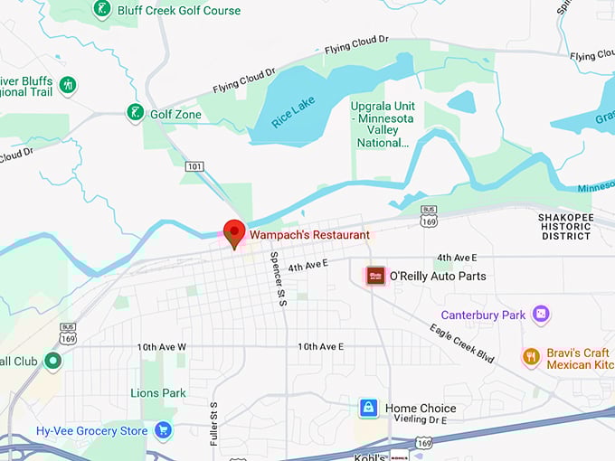 16. wampach's restaurant map