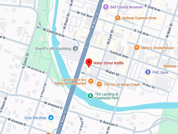 16. water street waffle co map