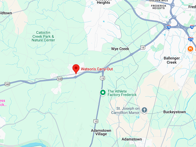 16. watson's carry out map