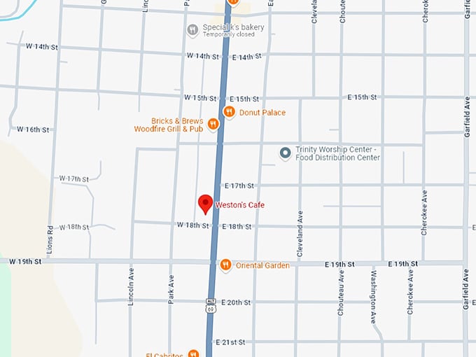 16. weston's cafe map