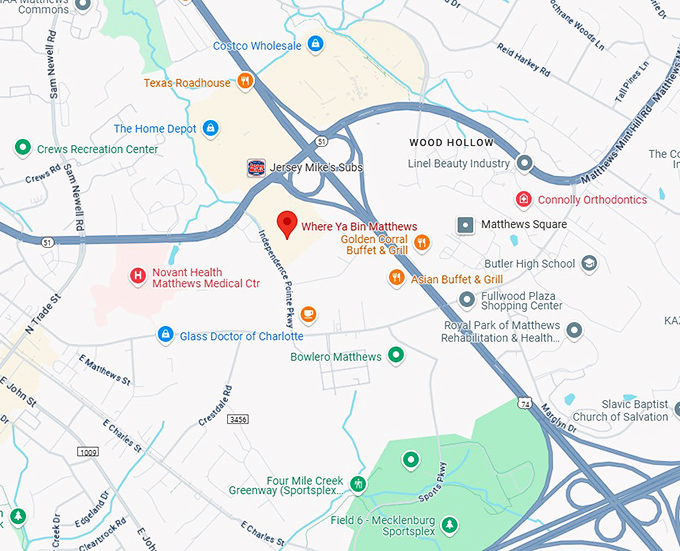 16. where ya bin matthews map