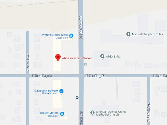 white river fish market map