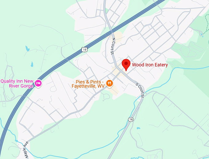 16. wood iron eatery map