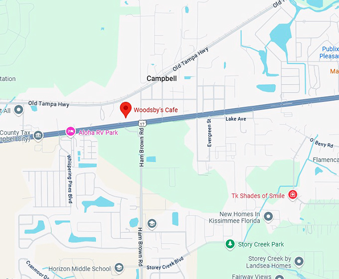 16. woodsby's cafe map