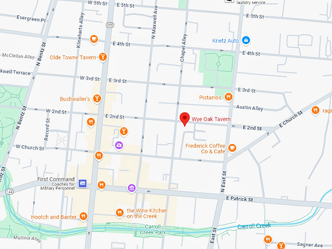 16. wye oak tavern map